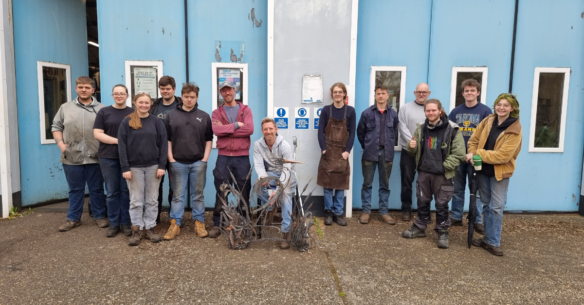 Brinsbury blacksmithing students join forces with renowned artist ...